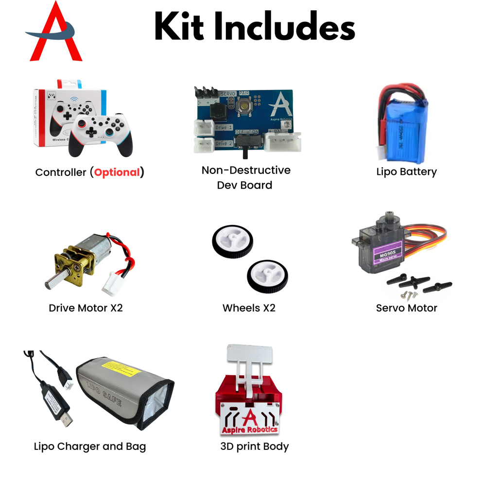 150g Ant-weight Flipper Starter Kit – Aspire Robotics
